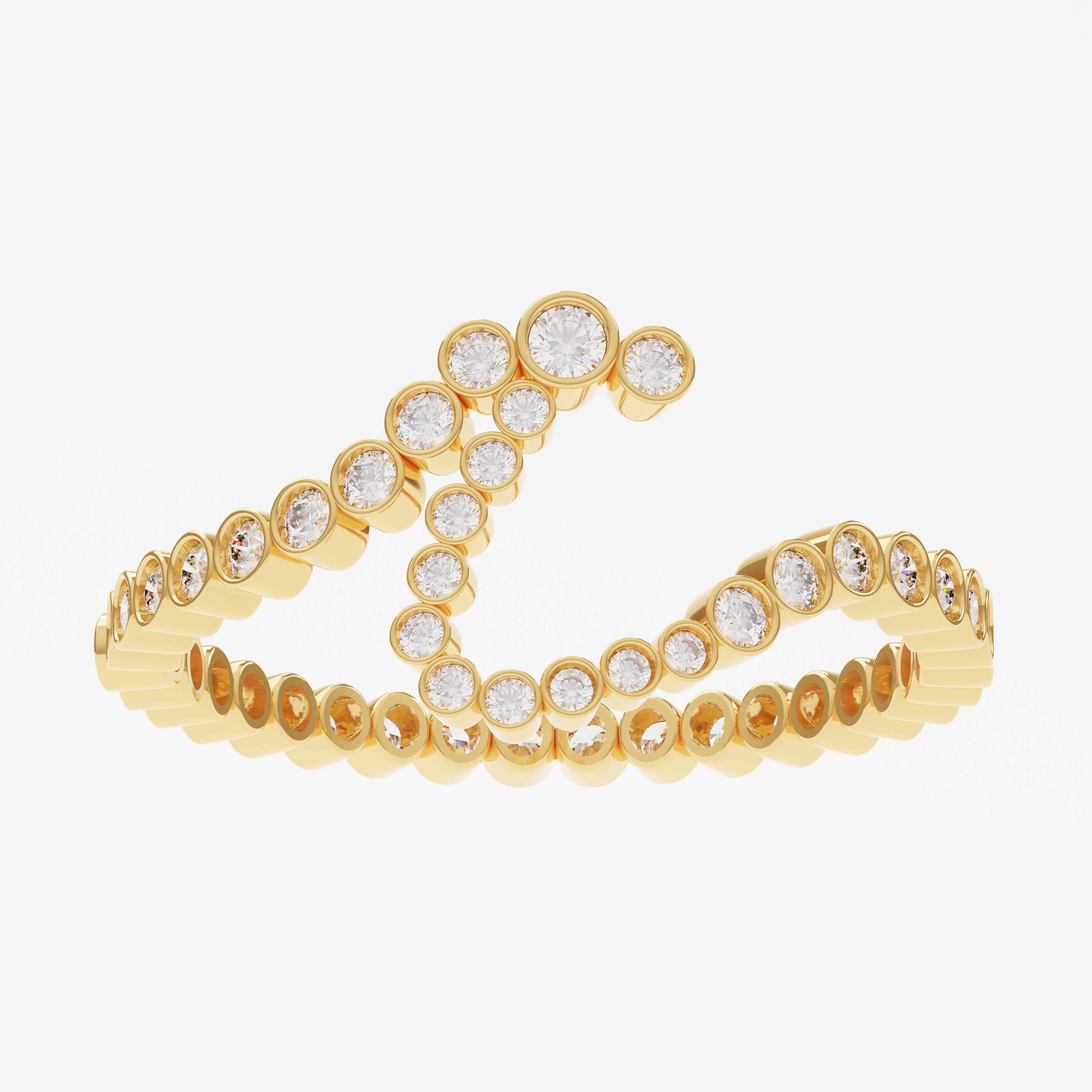 Signature Pavé Initial Ring – By Lucia