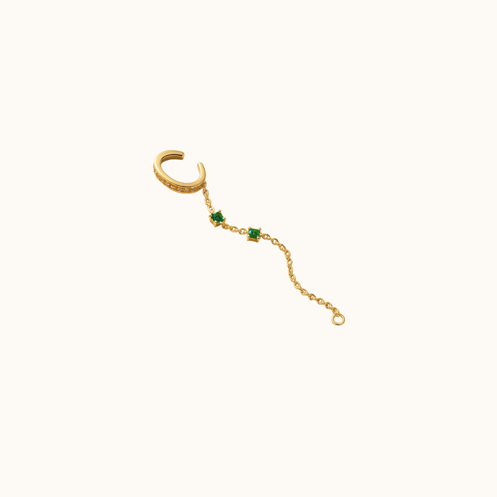 Emerald Connector Chain Pierceless Cuff – By Lucia